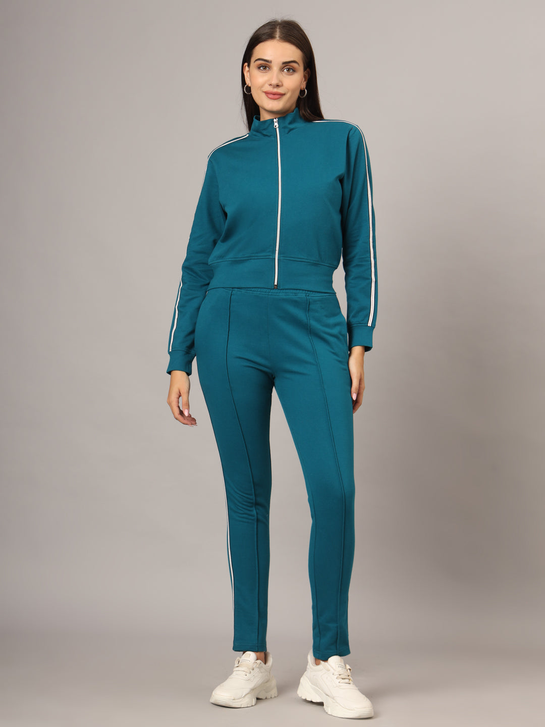 Women Mock Collar Mid Rise Tracksuits – My Store